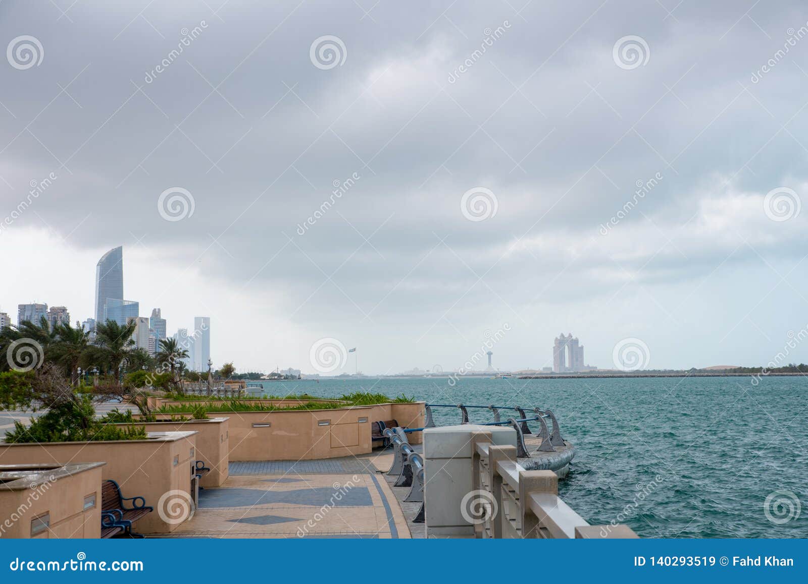 View of Corniche Beach Abu Dhabi Editorial Stock Image - Image of ...