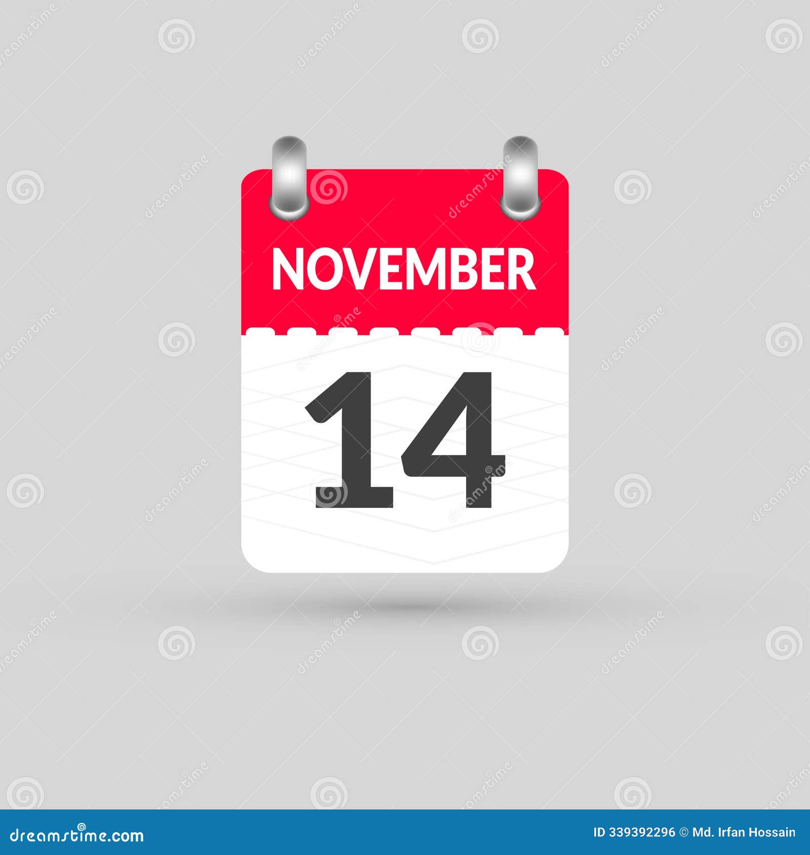 November 14 Calendar Date, Month Icon Stock Vector - Illustration of ...