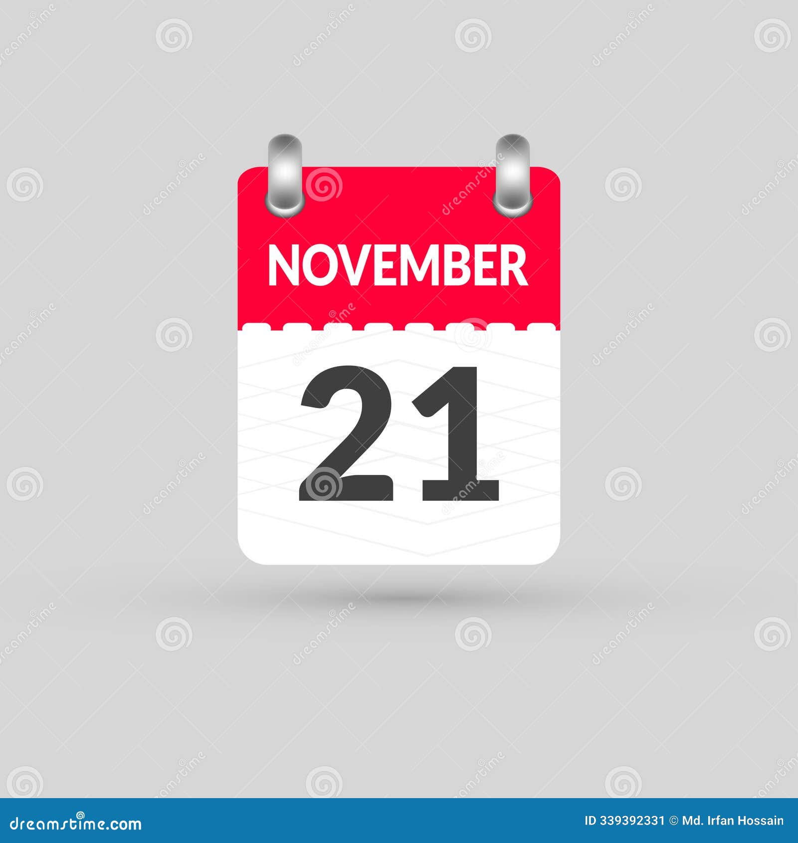 November 21 Calendar Date, Month Icon Stock Image - Image of planner ...