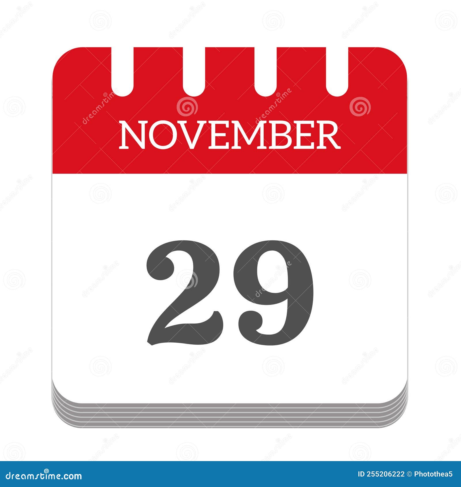 November 29 Calendar Flat Icon Stock Illustration - Illustration of ...