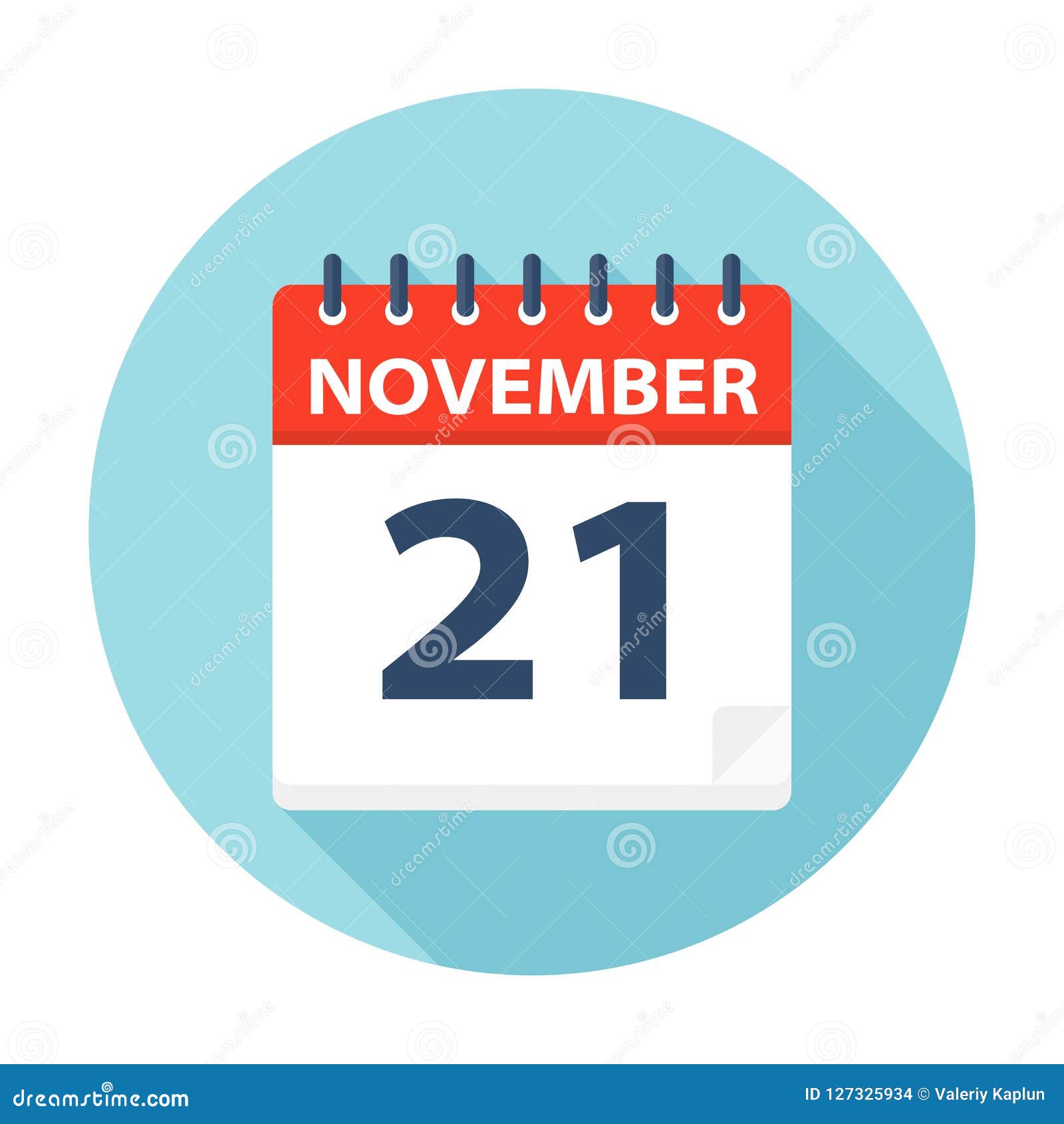 November 21 - Calendar Icon Stock Illustration - Illustration of ...