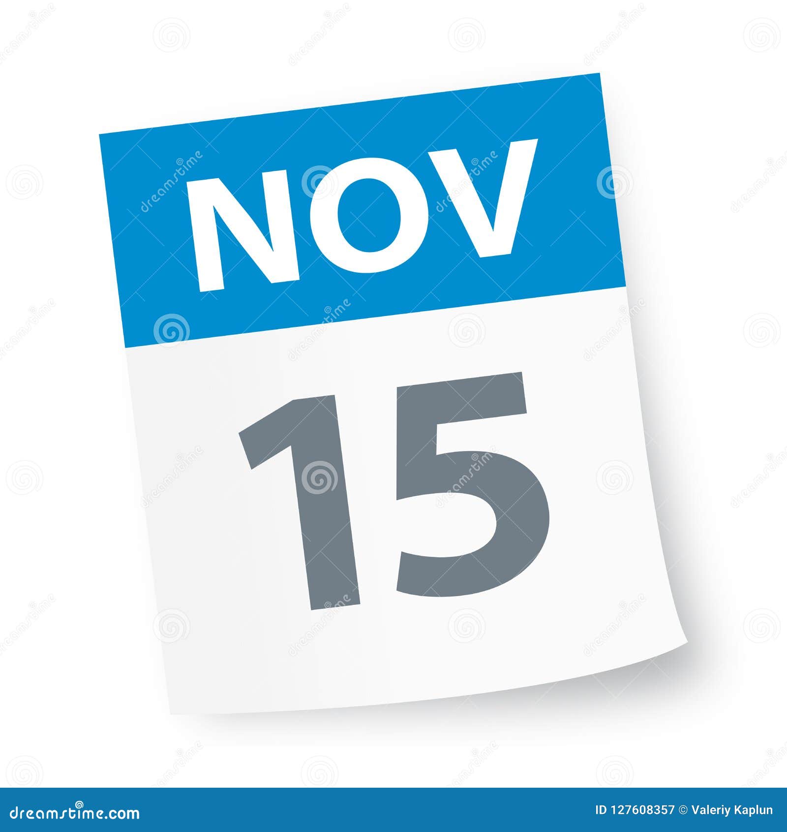 November 15 - Calendar Icon Stock Illustration - Illustration of ...