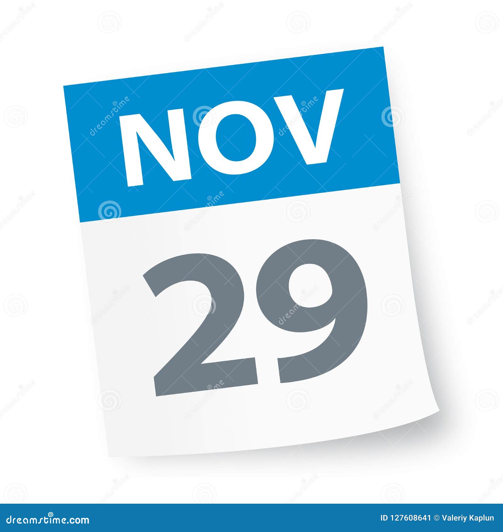 November 29 - Calendar Icon Stock Illustration - Illustration of icon ...