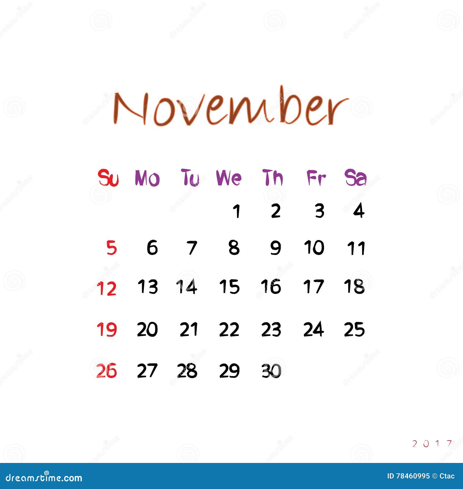 November 2017 stock vector. Illustration of page, modern - 78460995