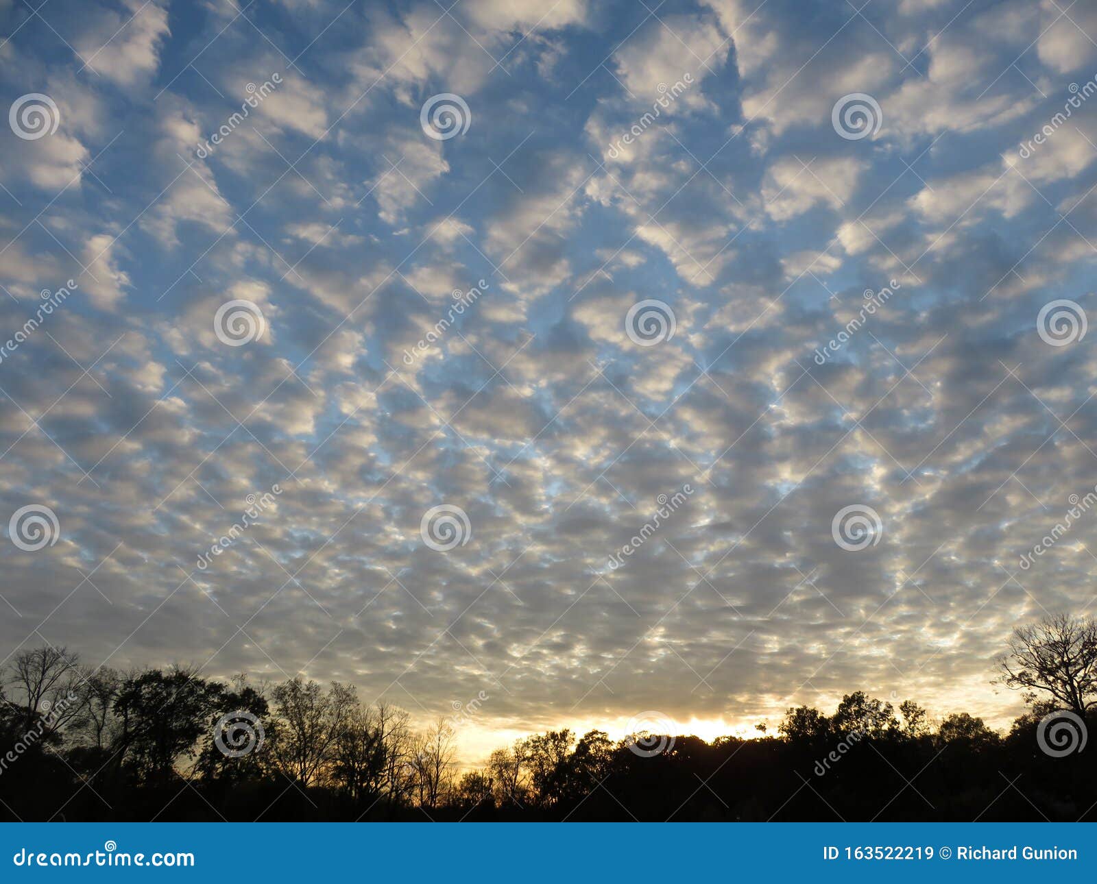 November Cloud Formations at Sunset Stock Image - Image of landscape ...