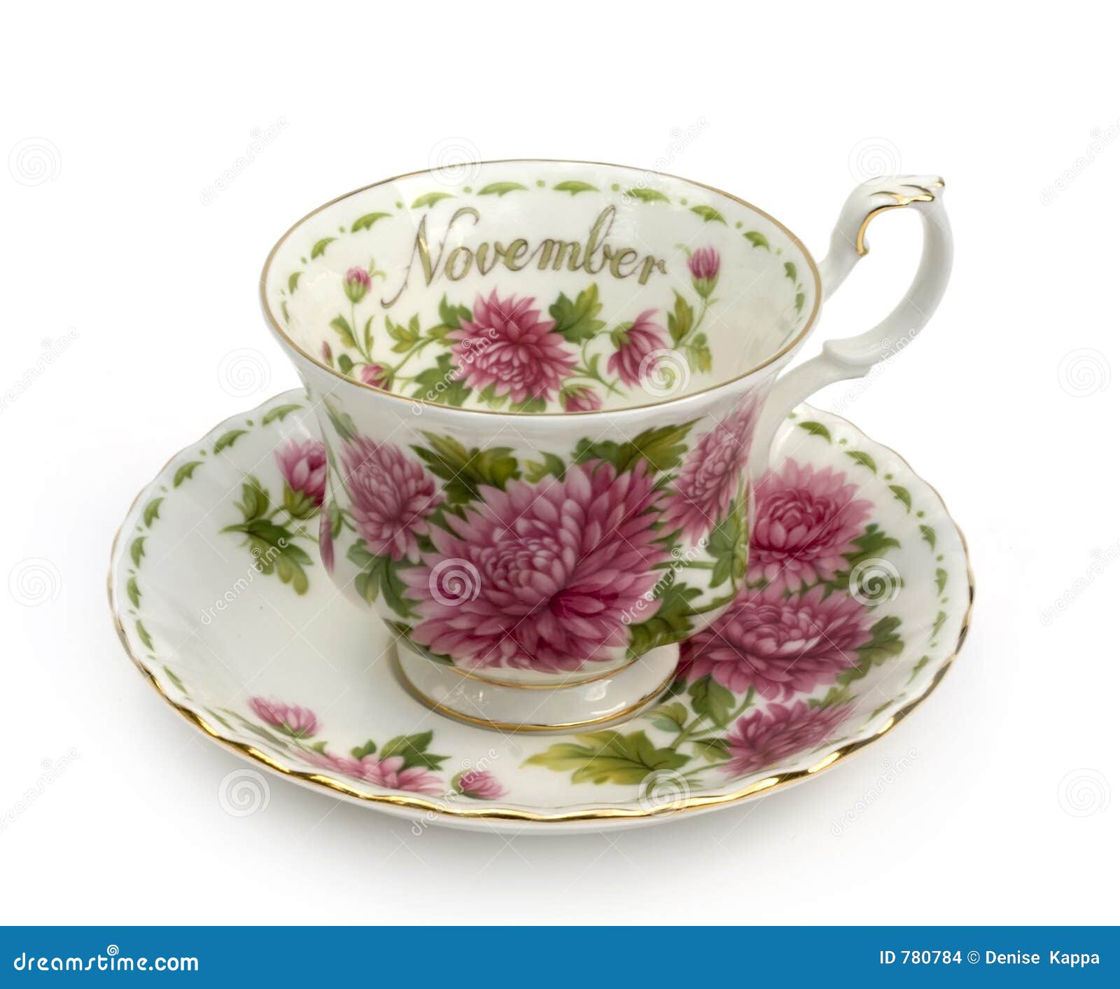 November Cup and Saucer stock photo. Image of mauve, beautiful - 780784