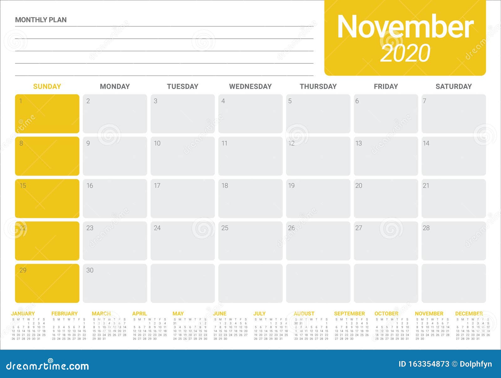 November 2020 Desk Calendar Vector Illustration Stock Vector ...