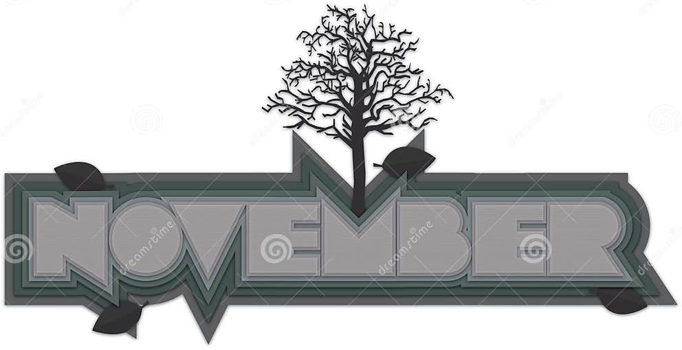 November Heading stock illustration. Illustration of november - 20718310