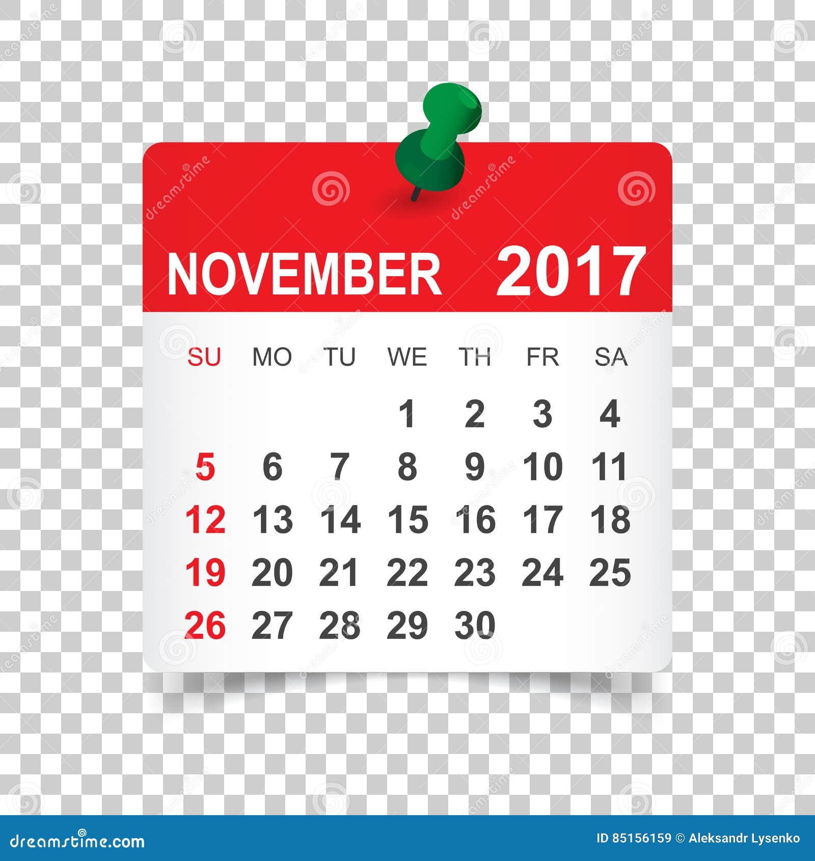 November 2017 Kalender vektor abbildung. Illustration von hintergrund ...