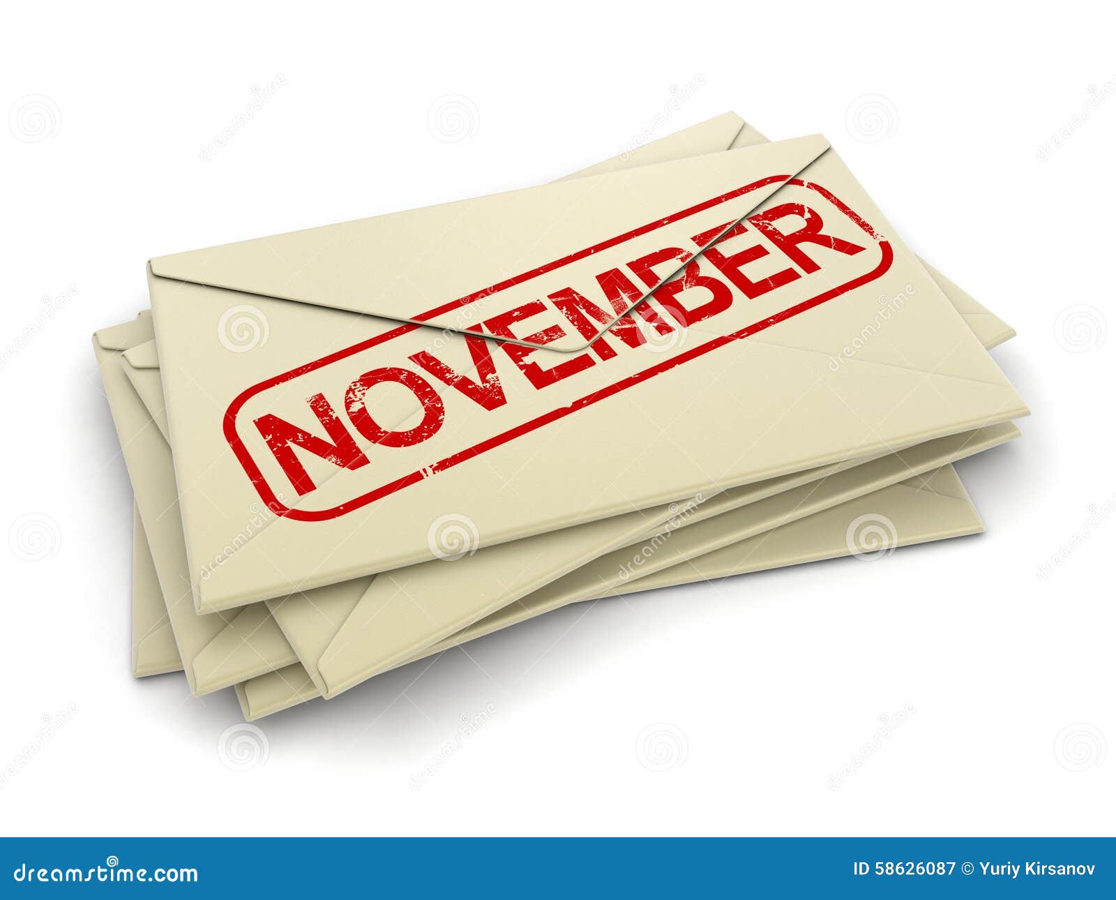 November Letters (clipping Path Included) Stock Illustration ...
