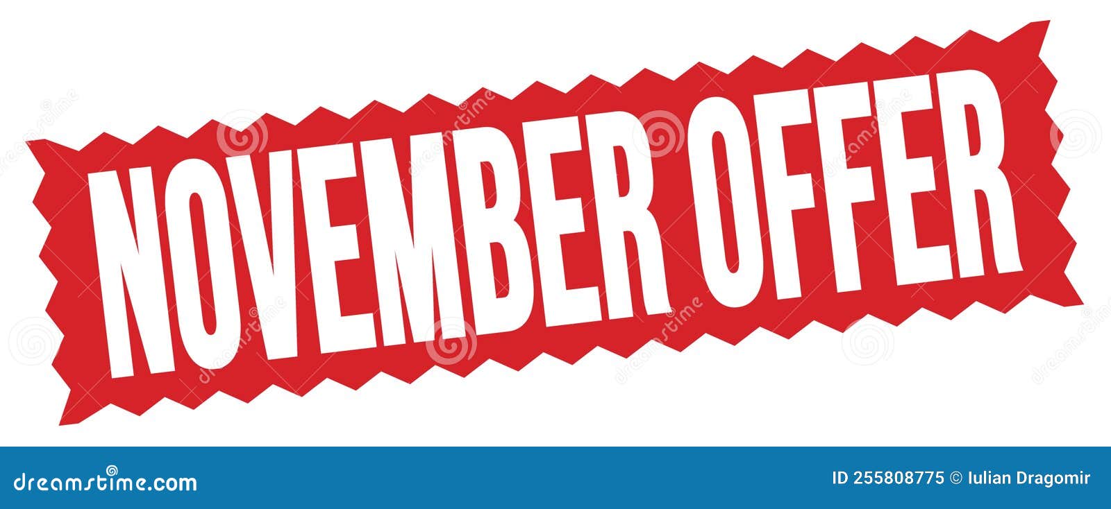 NOVEMBER OFFER Text Written on Red Stamp Sign Stock Illustration ...