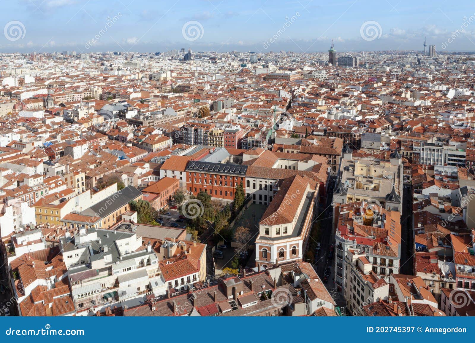 Panoramic View of Madrid, Spain. Editorial Photography - Image of ...