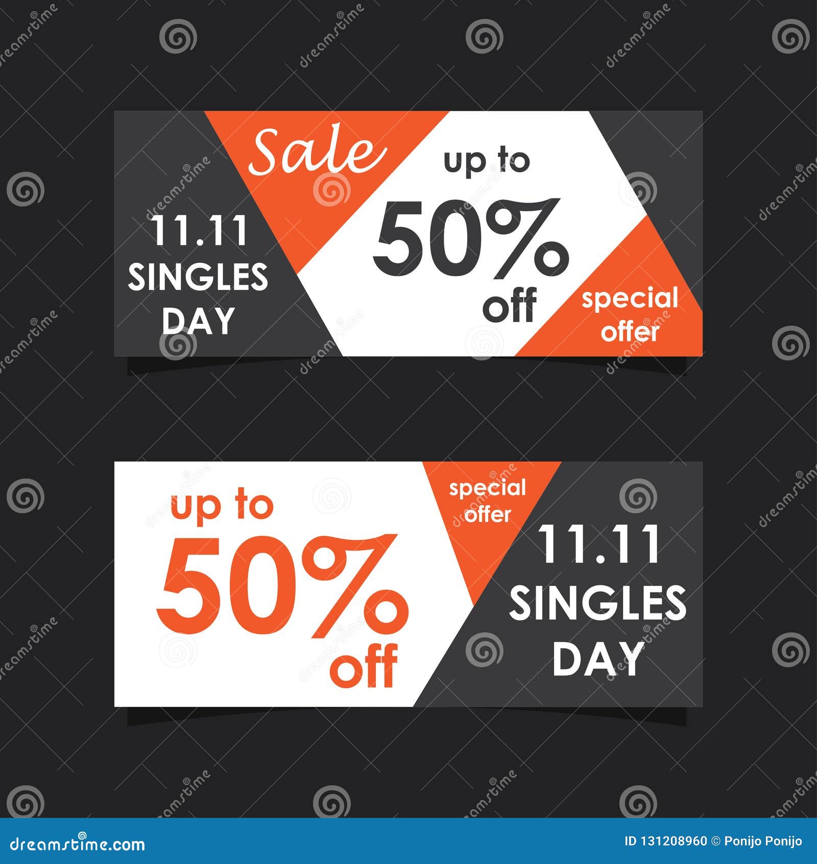 11 November Sale Banners Set Stock Illustration - Illustration of ...