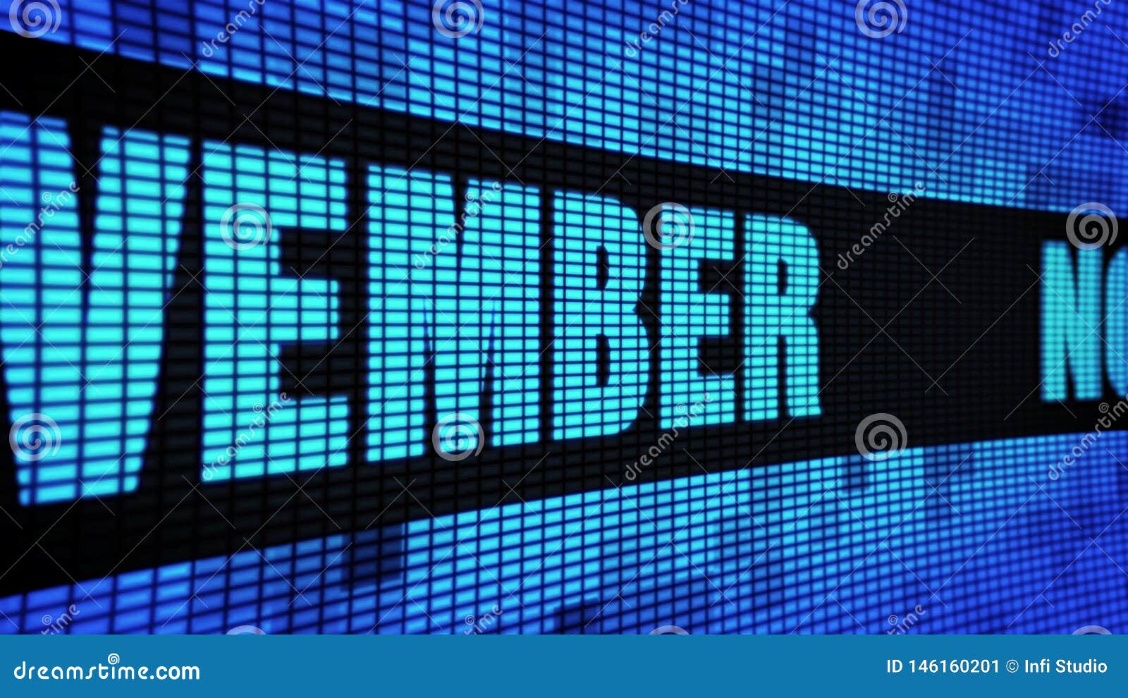 November Side Text Scrolling LED Wall Pannel Display Sign Board Stock ...