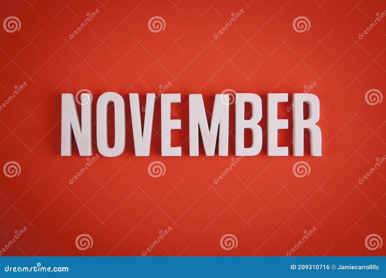 November Sign Lettering on Orange Stock Photo - Image of festive, solid ...