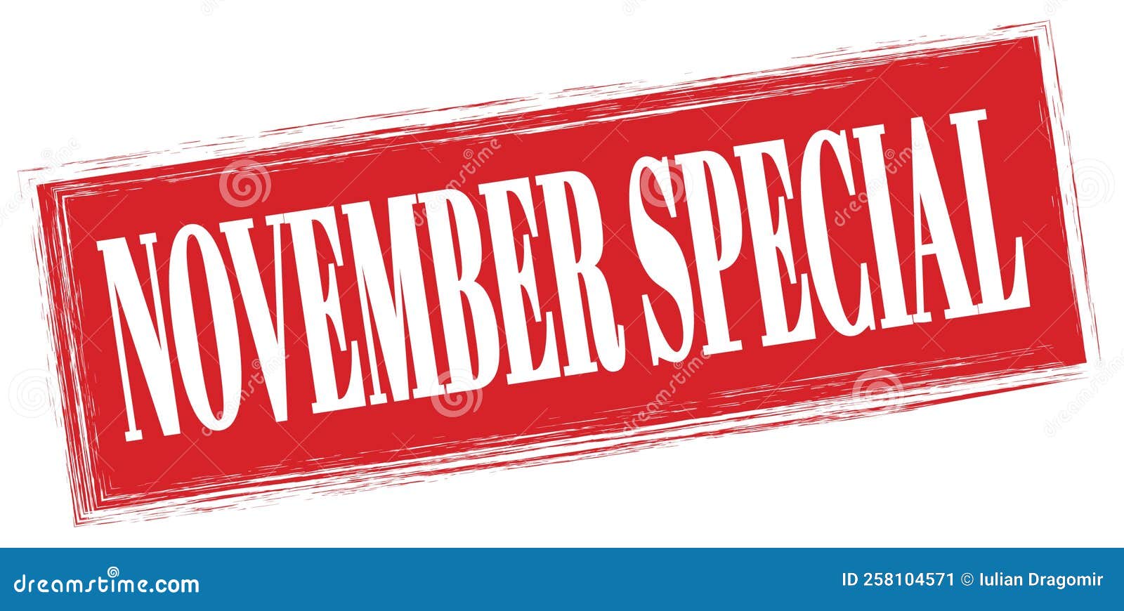 NOVEMBER SPECIAL Text Written on Red Stamp Sign Stock Illustration ...