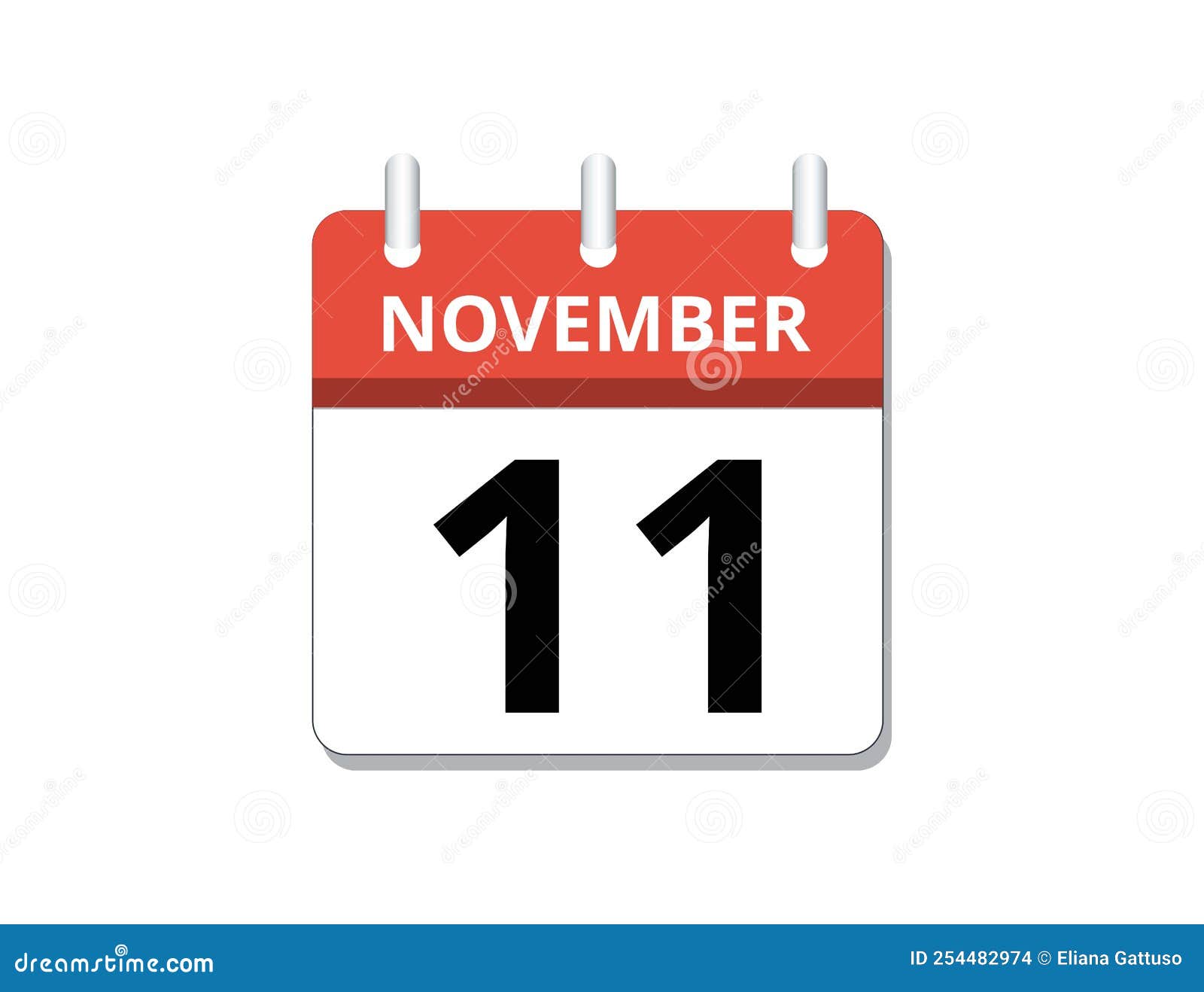November, 11th Calendar Icon Vector, Concept of Schedule, Business and ...