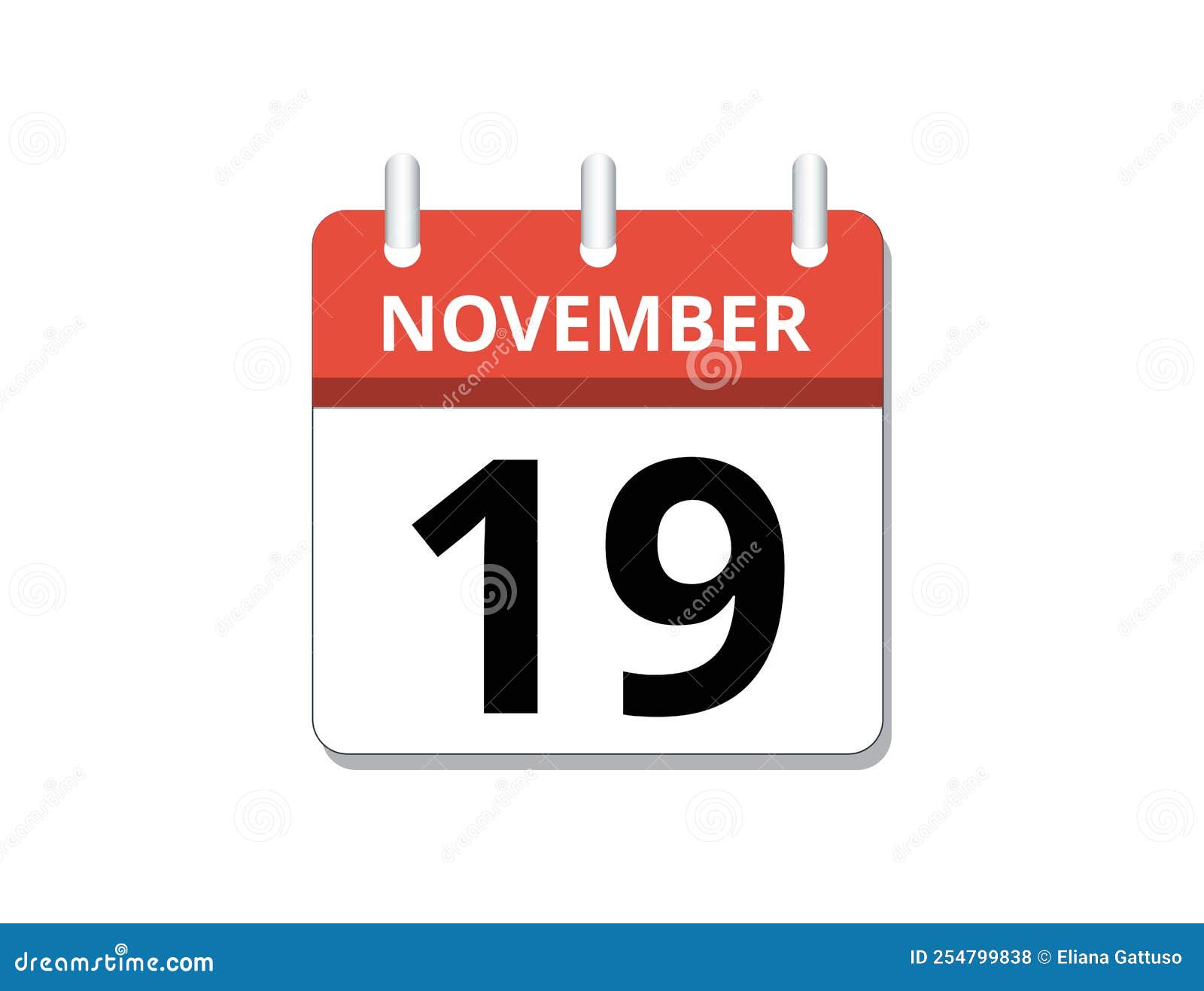 November, 19th Calendar Icon Vector, Concept of Schedule, Business and ... November, 19th Calendar Icon Vector, Concept of Schedule, Business and ...