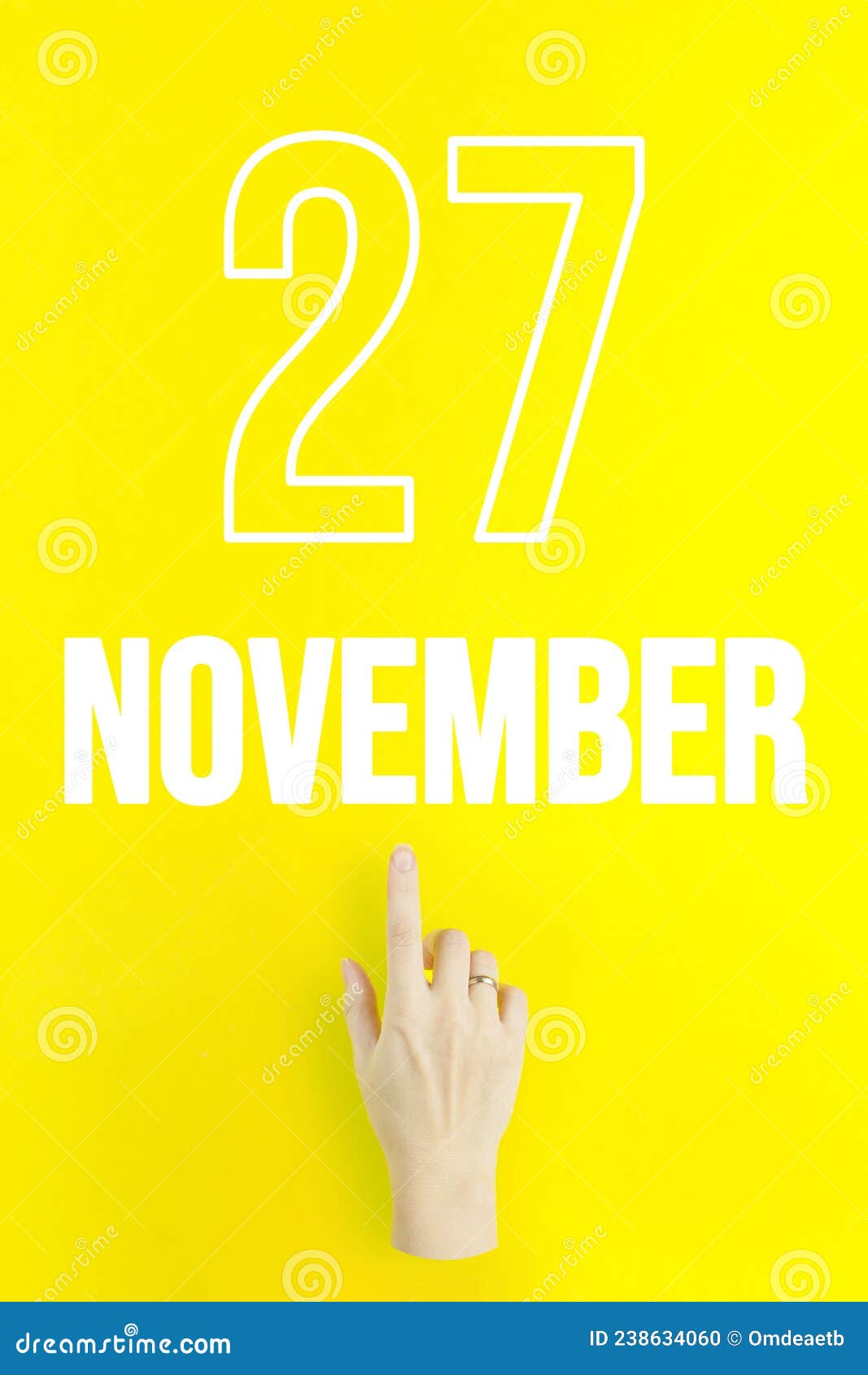 November 27th. Day 27 of Month, Calendar Date.Hand Finger Pointing at a ... November 27th. Day 27 of Month, Calendar Date.Hand Finger Pointing at a ...