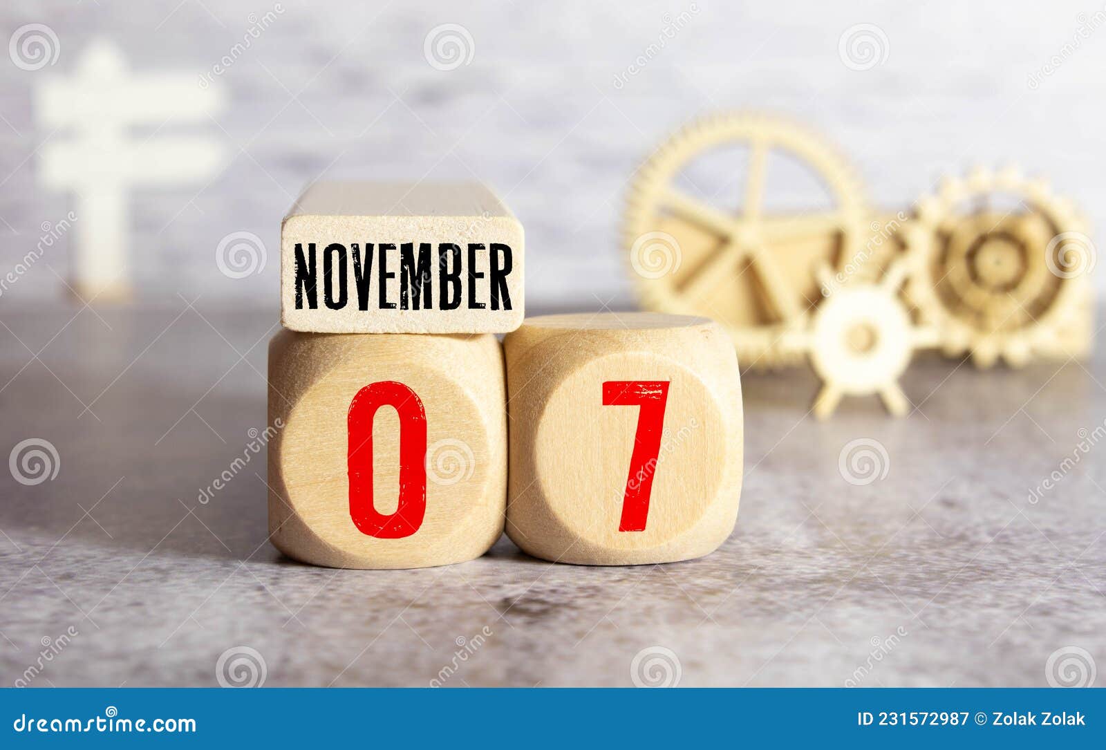 November 7th. Image of November 7 Wooden Color Calendar on White Canvas ...
