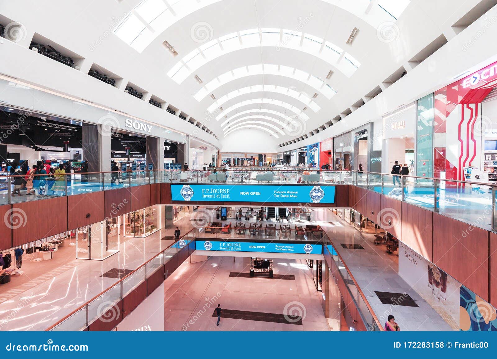 Interior of Famous Dubai Mall with Stores and Outlets Editorial Stock ...