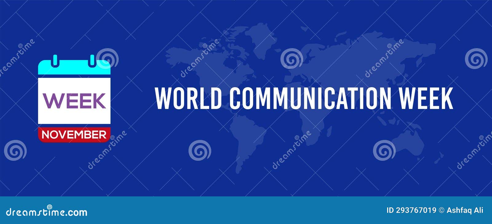 November World Communication Week Text Banner Design for Social Media ...