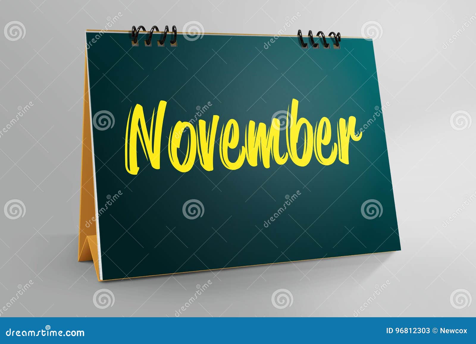 November Written in Desktop Calendar Stock Illustration - Illustration ...