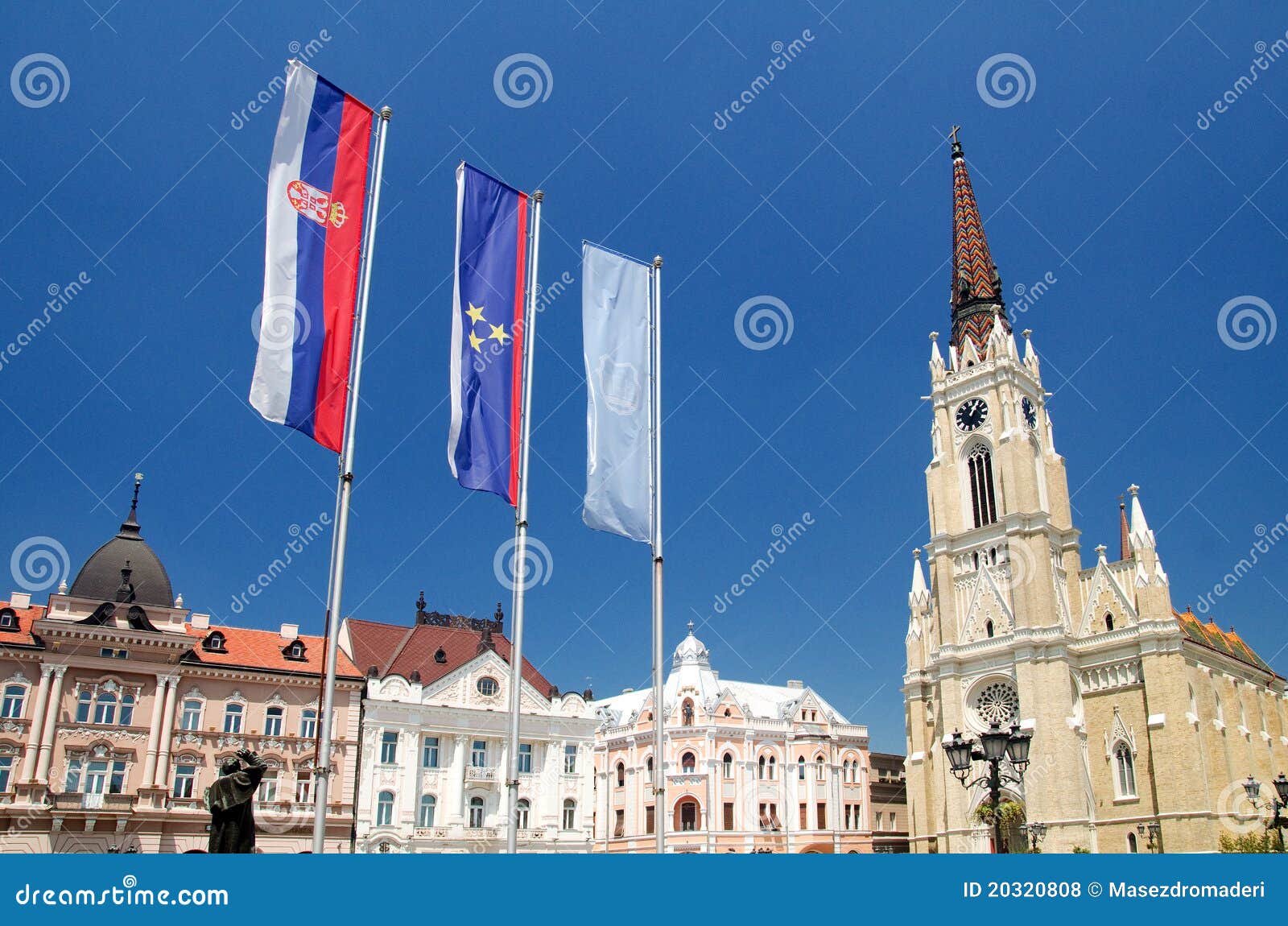 Novi Sad stock photo. Image of touristic, flags, city - 20320808
