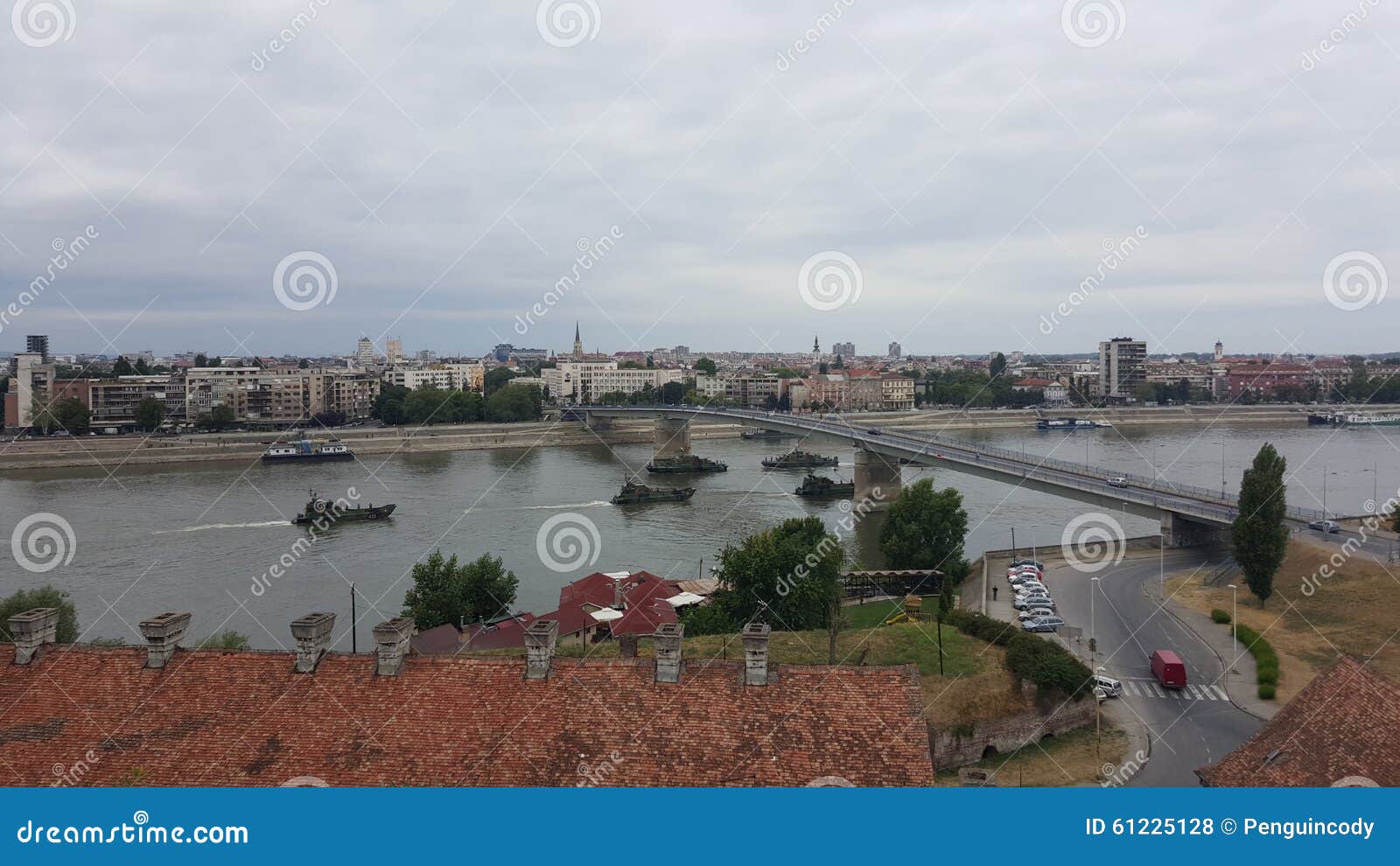 Novi Sad view stock photo. Image of river, serbia, skyline - 61225128