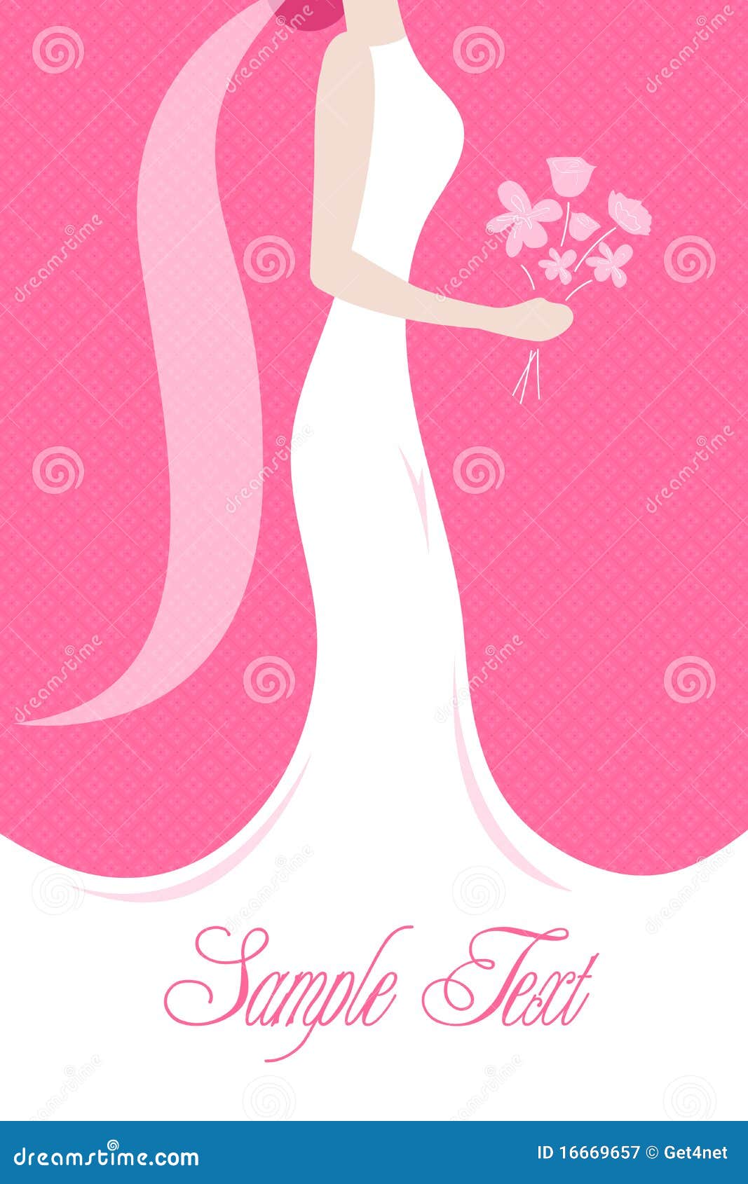 Novia Con Un Ramo De La Boda Stock de ilustración - Ilustración de ...