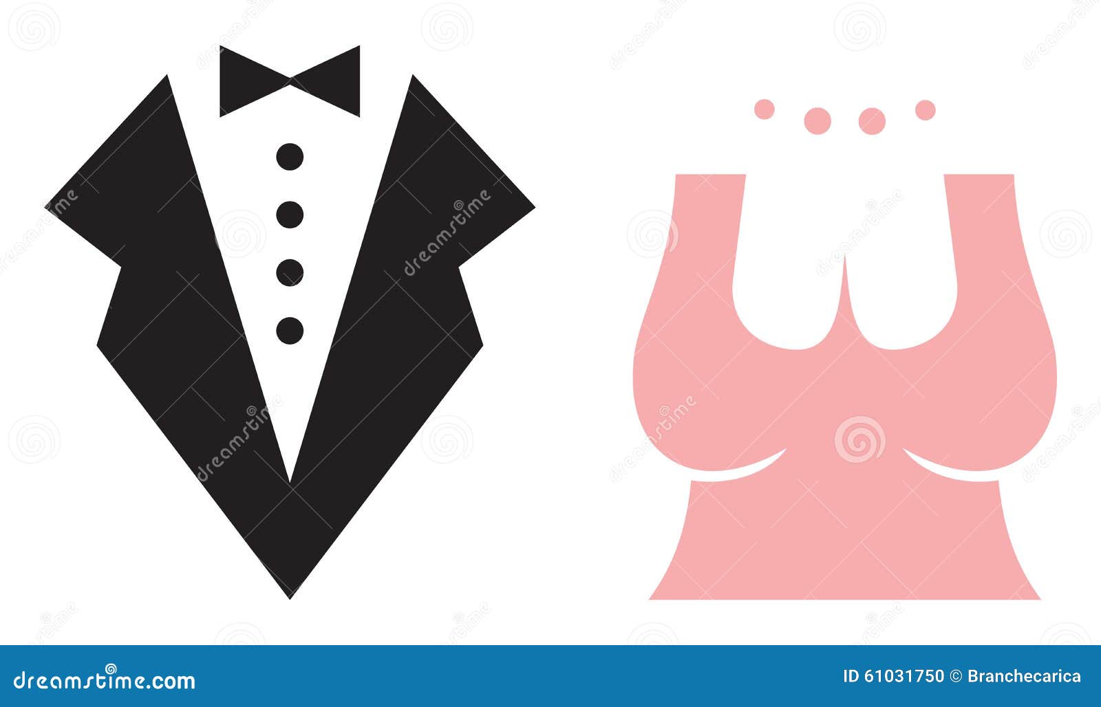 Novia y novio Vector Icons ilustración del vector. Ilustración de ...