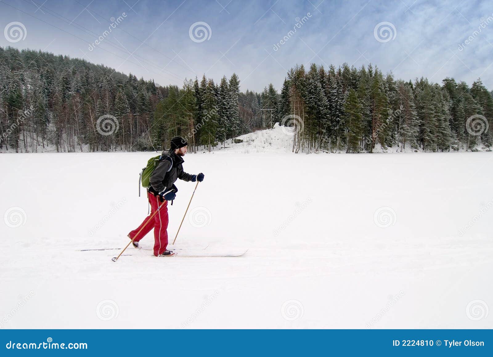 Novice Cross Country Skier stock photo. Image of outdoor - 2224810