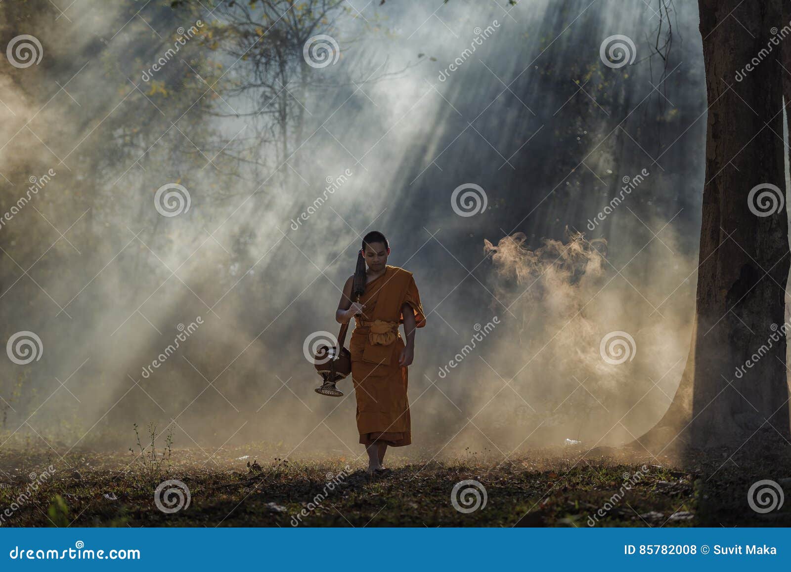 Novice monk stock photo. Image of asian, apprentice, robe - 85782008