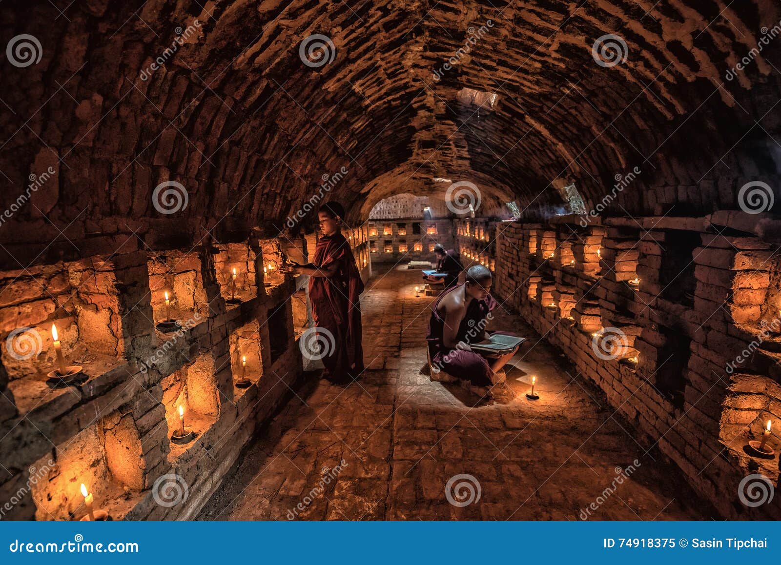 Monk Reading The Bible Royalty-Free Stock Photography | CartoonDealer ...