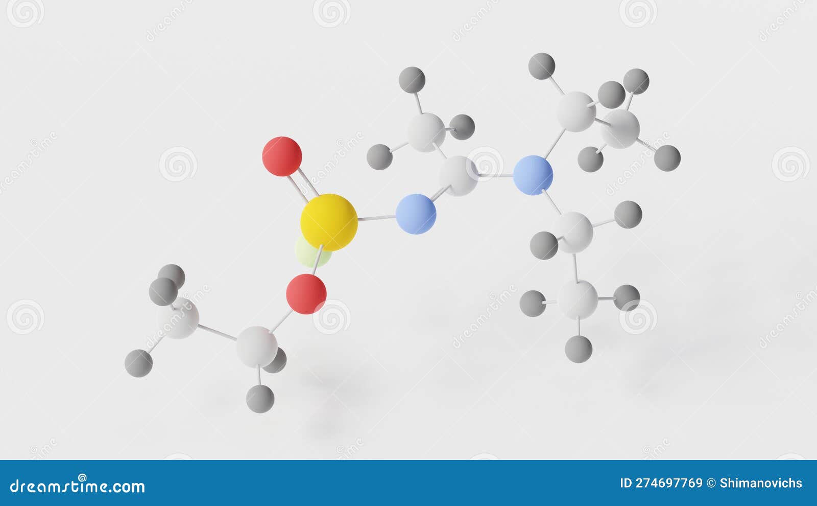 Novichok a-234 Molecule 3d, Molecular Structure, Ball and Stick Model ...