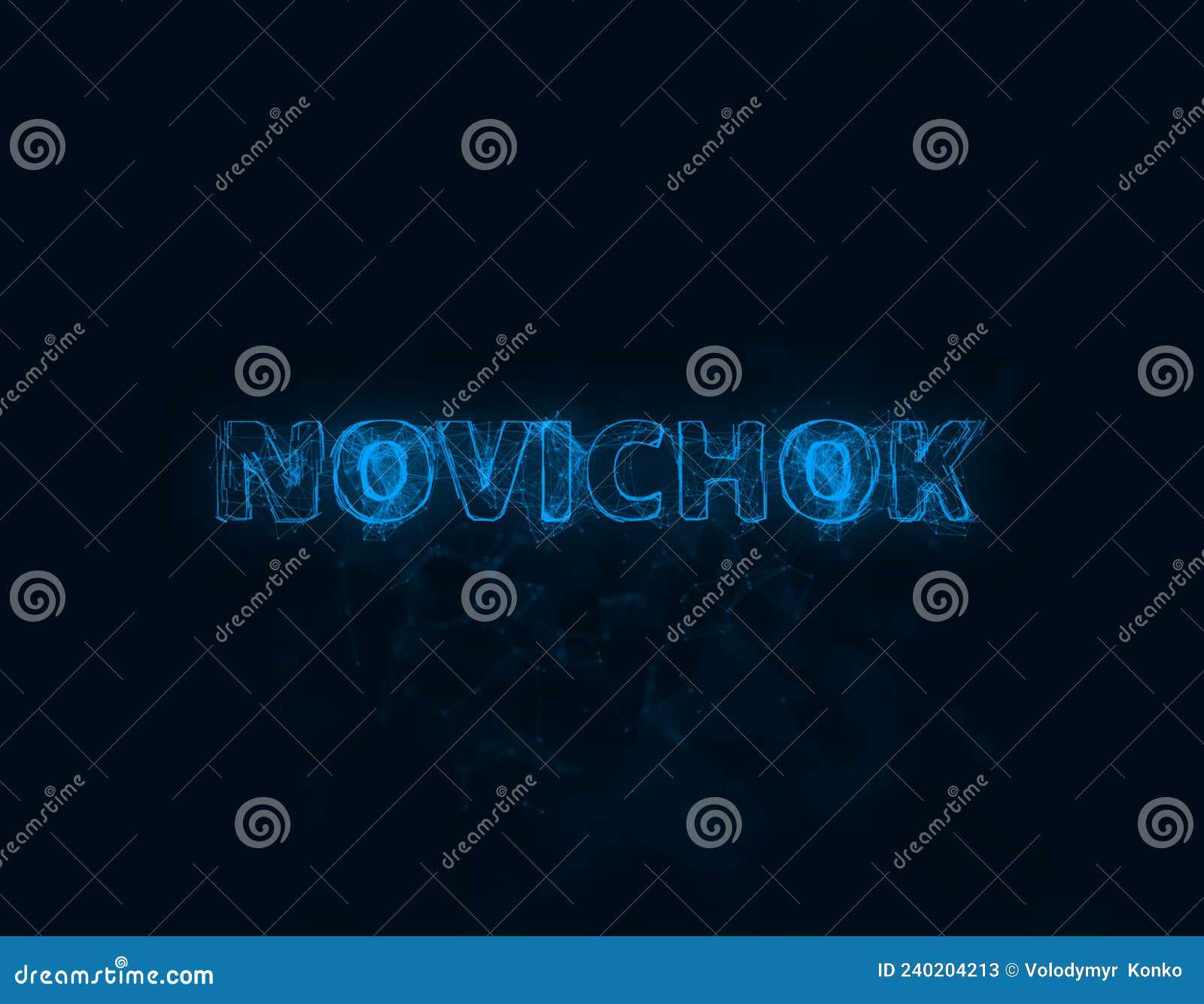 Novichok Title with Plexus Effect. Connected Lines with Dots Stock ...