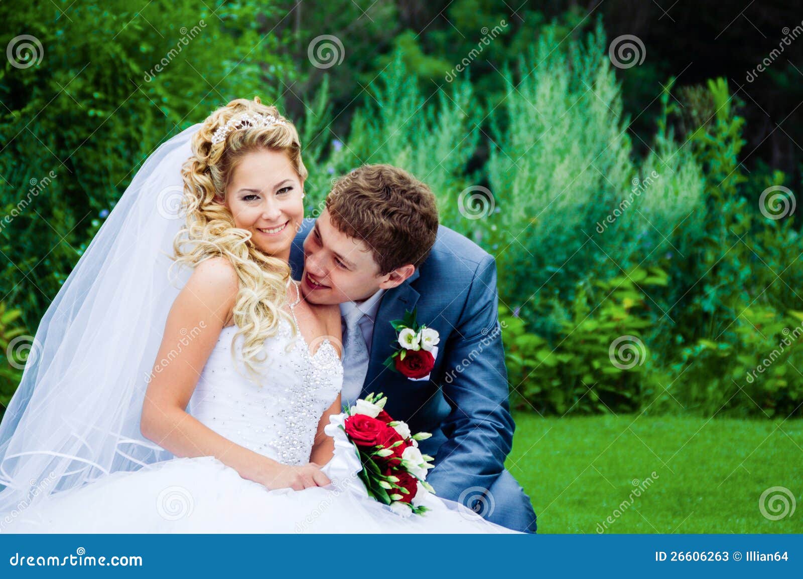 Novio y novia imagen de archivo. Imagen de coqueteo, parque - 26606263