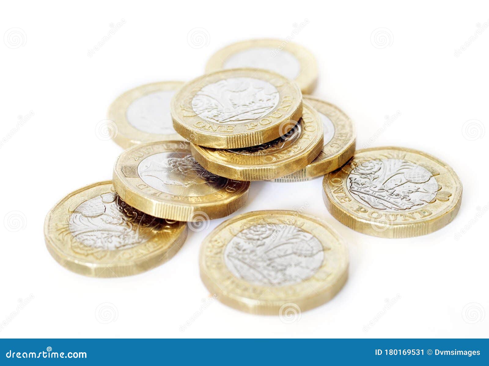 Novo Tipo Moedas Em Libra Esterlina Imagem de Stock - Imagem de inglês ...