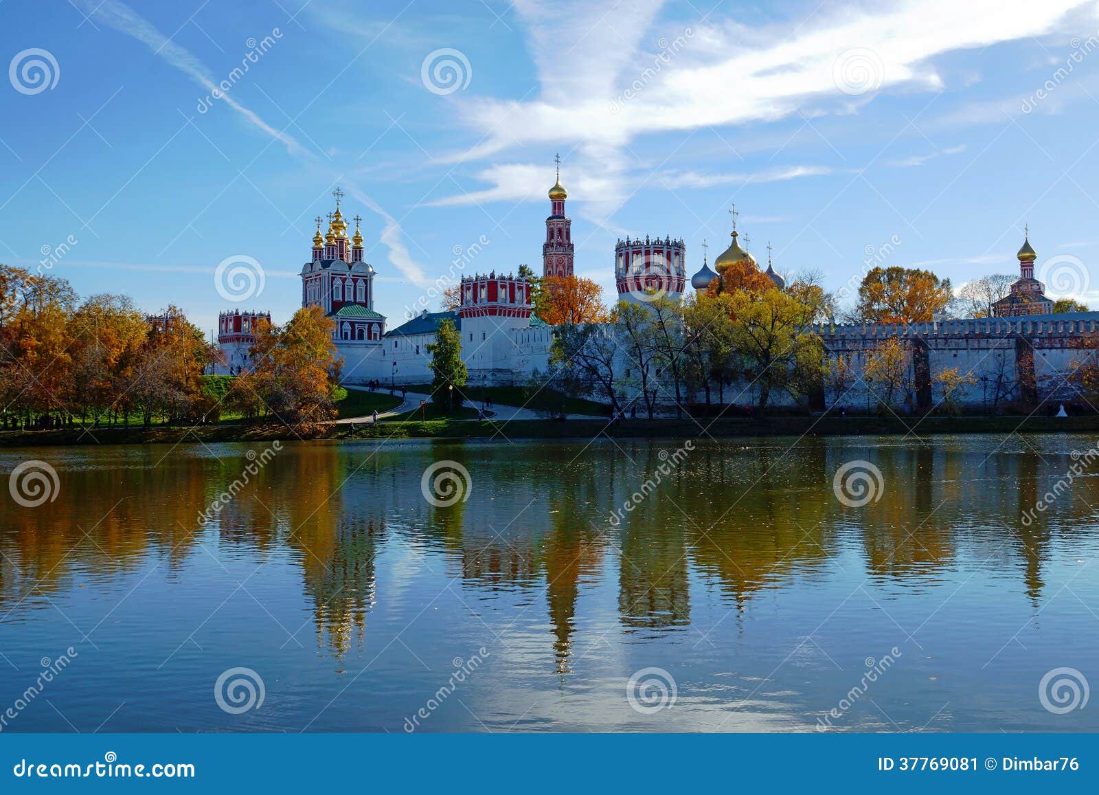 Novodevichy Convent and Its Mirror Image on the Water Surface, M Stock ...