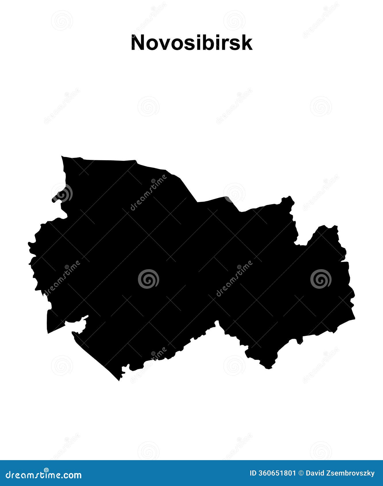 Novosibirsk Outline Map Cartoon Vector | CartoonDealer.com #360651801