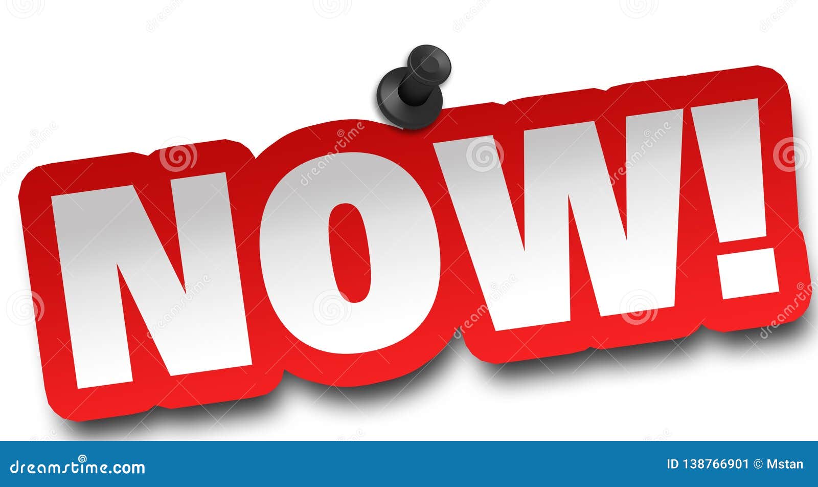 Now Concept 3d Illustration Isolated Stock Illustration - Illustration ...