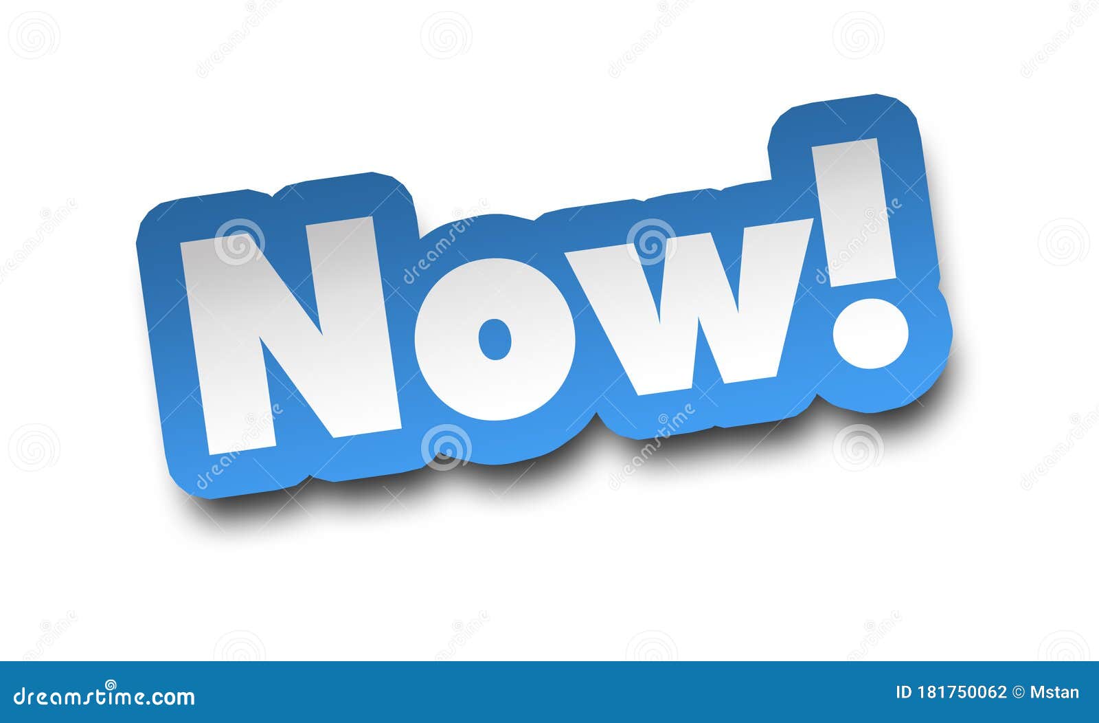 Now Concept 3d Illustration Isolated Stock Illustration - Illustration ...