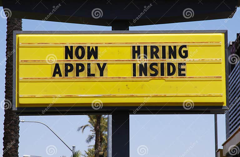 Now Hiring - Apply Inside stock photo. Image of chalk - 96348314