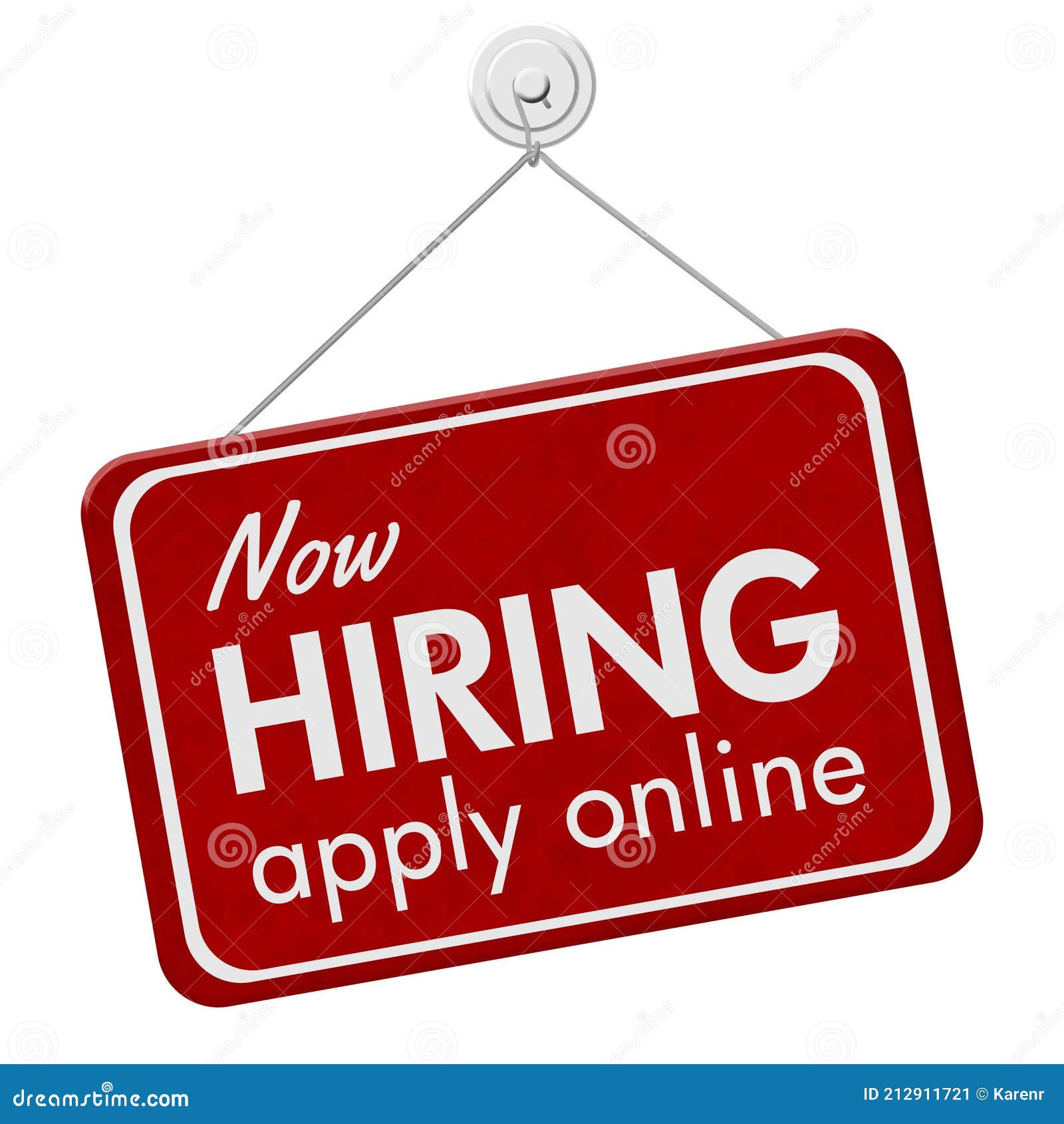 Now Hiring Apply Online Red Sign Stock Image - Image of isolated, type ...