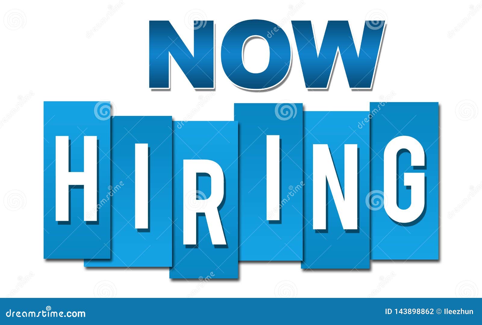 Now Hiring Blue Professional Stock Illustration - Illustration of ...