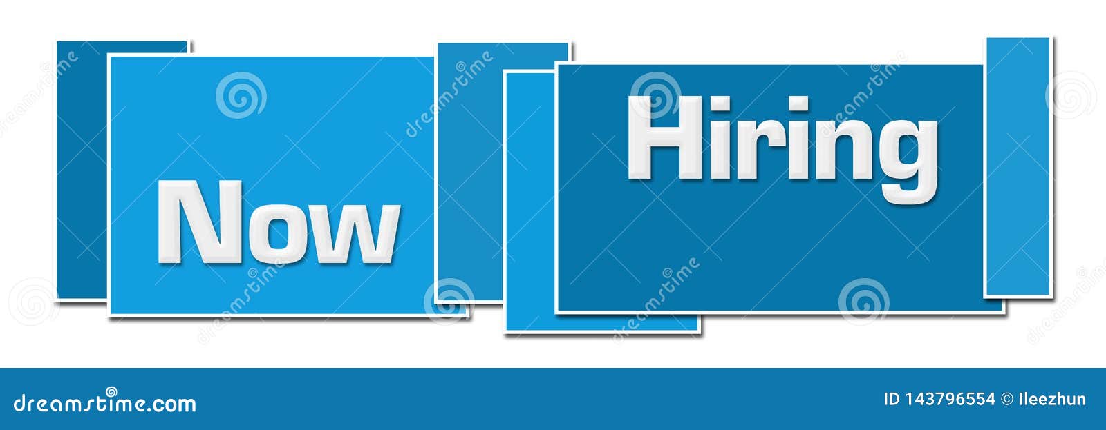Now Hiring Blue Square Boxes Stock Illustration - Illustration of words ...