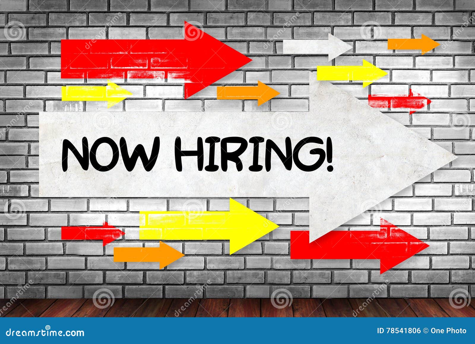 NOW HIRING! stock photo. Image of business, open, message - 78541806