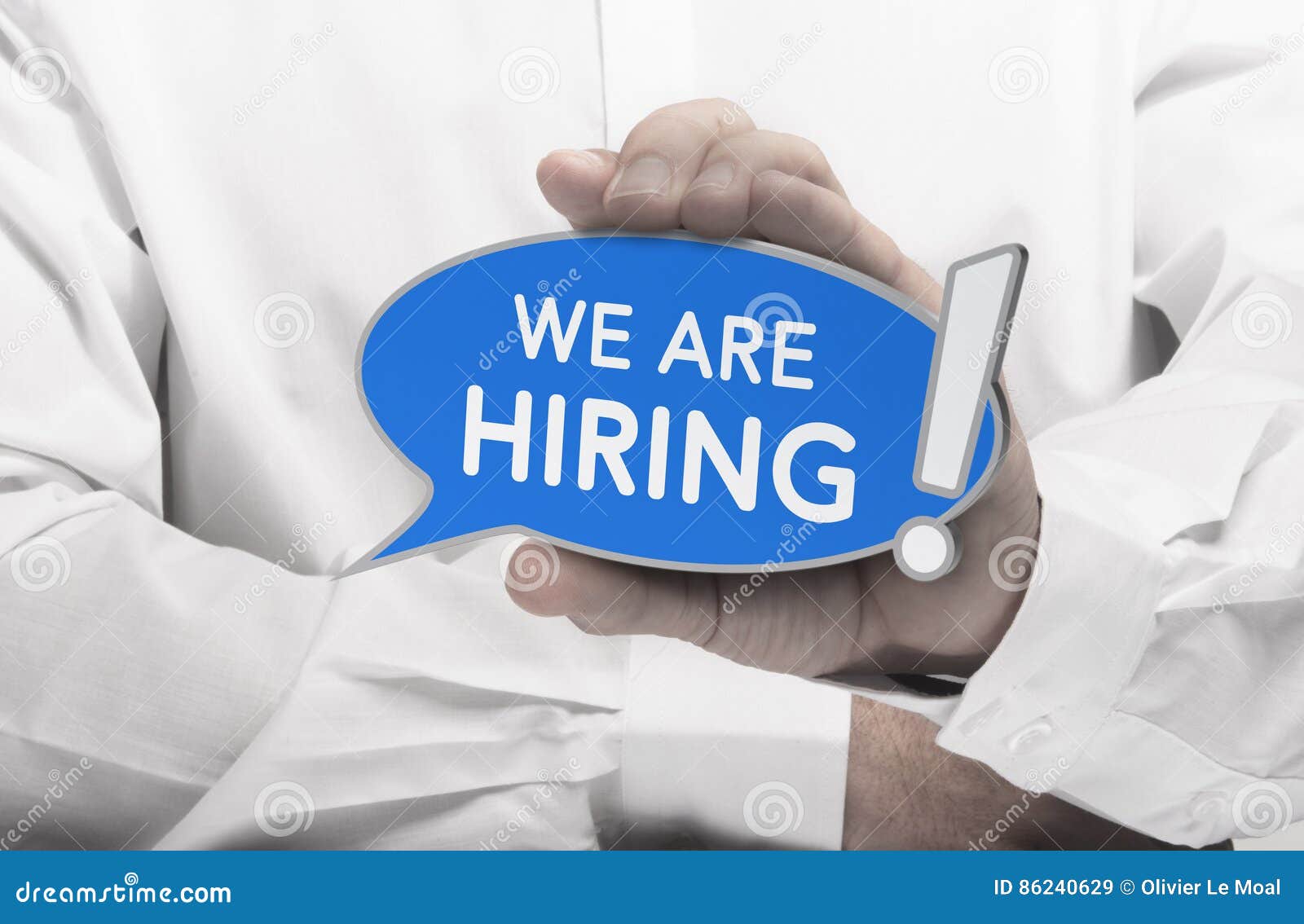 Now Hiring Message, Recruitment Concept Stock Illustration ...