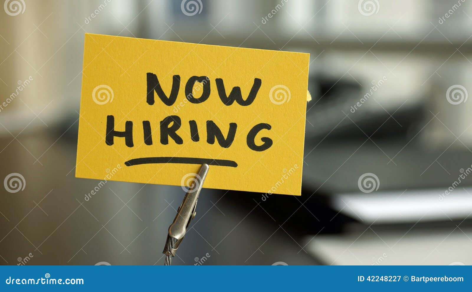 Now hiring stock image. Image of poster, advertising - 42248227