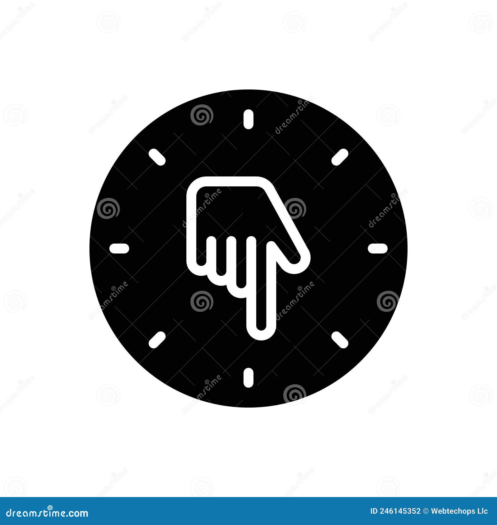 Black Solid Icon for Now, Presently and Nowadays Stock Vector ...